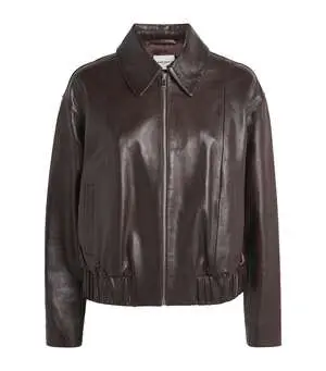 Claudie Pierlot Leather Zip-up Jacket
