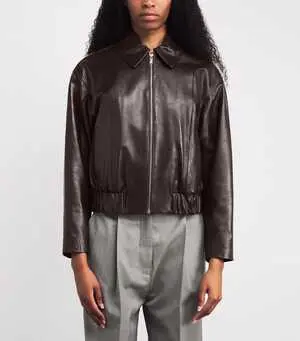 Claudie Pierlot Leather Zip-up Jacket