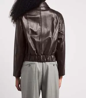 Claudie Pierlot Leather Zip-up Jacket
