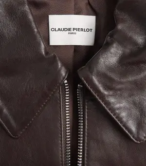 Claudie Pierlot Leather Zip-up Jacket
