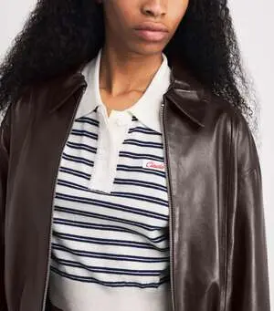 Claudie Pierlot Leather Zip-up Jacket