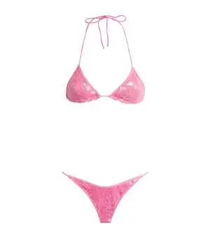 Oseree Sequin Marylin Bikini - Pink