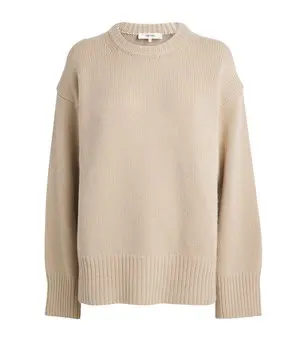 FRAME Cashmere Crew-neck Sweater - Beige
