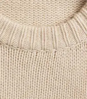 FRAME Cashmere Crew-neck Sweater - Beige