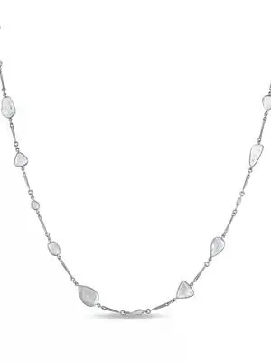 LB EXCLUSIVE Platinum Diamond Embellished Necklace - Silver