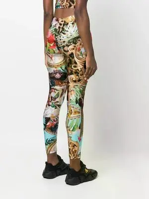 Philipp Plein Baroque-floral Print Leggings
