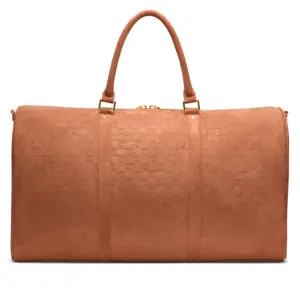 JORDAN Suede Monogram Duffle - Brown