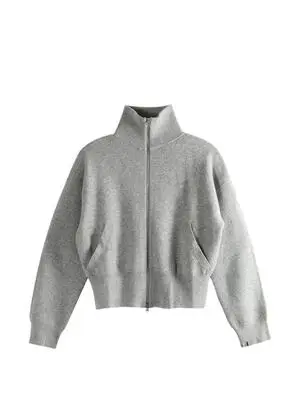 Extreme Cashmere Zip-up Funnel-neck Cashmere Cardigan