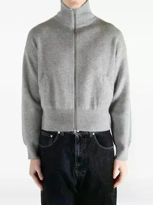 Extreme Cashmere Zip-up Funnel-neck Cashmere Cardigan