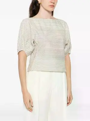 Staud Striped Boatneck Top