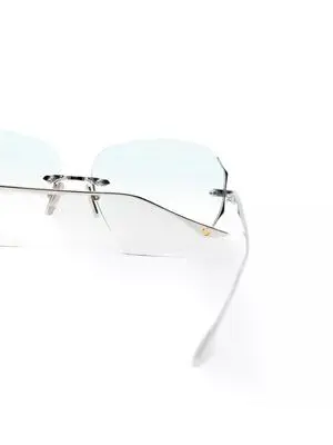 Dita Dahlvin Rimless Eyeglasses - Silver