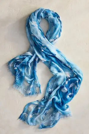 ELIZABETH GILLETT Cyanotype Scarf - Blue