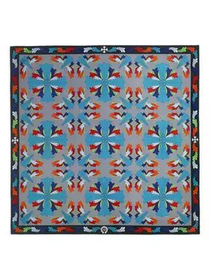 Chrome Hearts Ceiling Floral-print Scarf - Grey