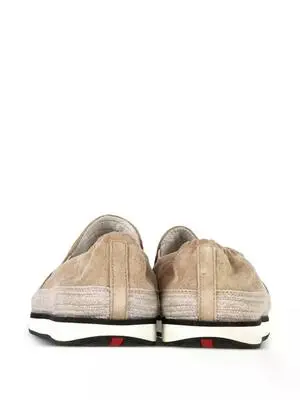 Prada Suede Slip-on Espadrille Sneakers - Neutrals