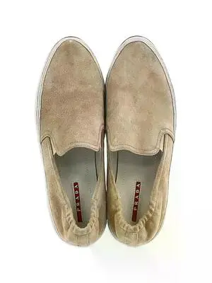 Prada Suede Slip-on Espadrille Sneakers - Neutrals