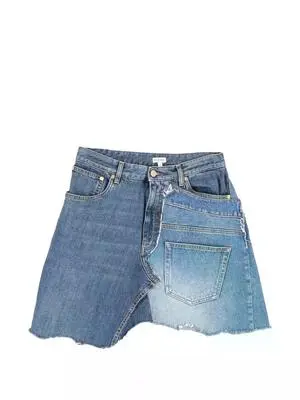 Loewe Patchwork Denim Skirt
