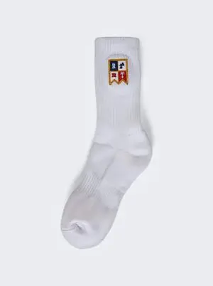Rhude Harbor Crest Socks - White