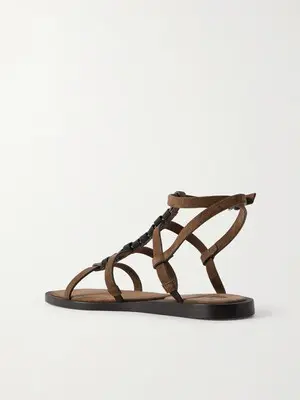 Brunello Cucinelli Bead-embellished Slingback Sandals