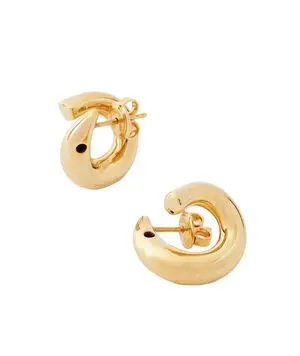 Bottega Veneta Plated Hoop Earrings - Gold