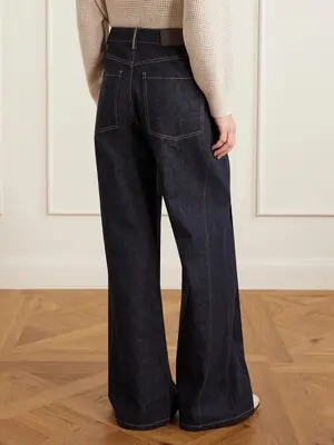Brunello Cucinelli High-rise Wide-leg Jeans - Blue