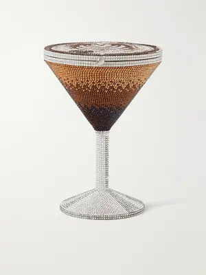 Judith Leiber Martini Espresso Crystal-embellished Clutch - Multi