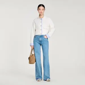 Sandro Wool Cardigan With Polo Collar