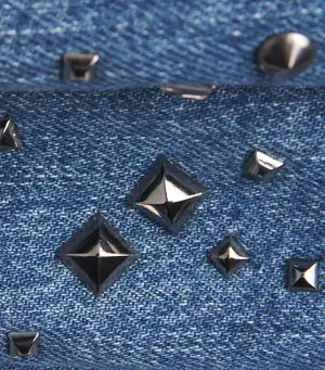 7 For All Mankind Embellished Denim Trucker Jacket