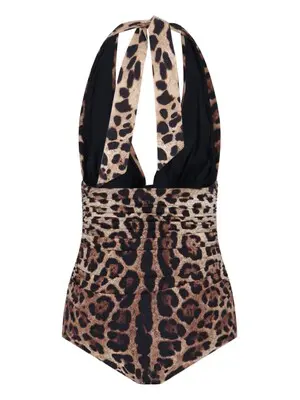 Dolce & Gabbana Leopard Print One-piece Swimsuit