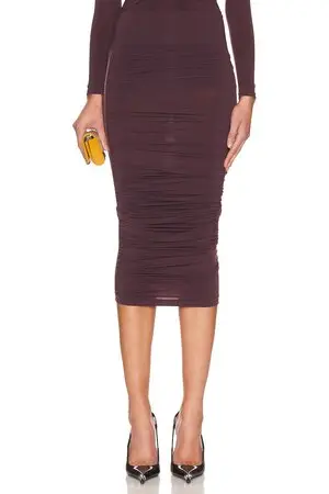 Wolford Sheer Drape Skirt - Wild Plum