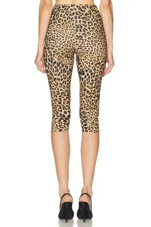 Norma Kamali Capri Legging - Cheetah Patch