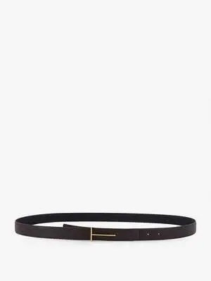 TOM FORD Hammered Leather Belt - Brown