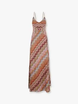 Missoni Long Viscose Chevron Dress