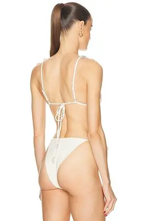 LA PORTE Luxe Kendall Bikini Top With Embellished Straps