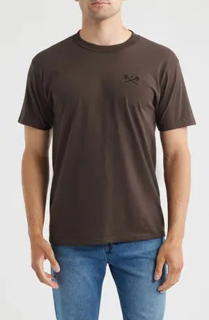 DARK SEAS Go-to V2 Embroidered T-shirt - Java Brown