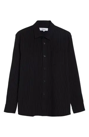 PALMES Relaxed Stretch Cotton Button-up Shirt