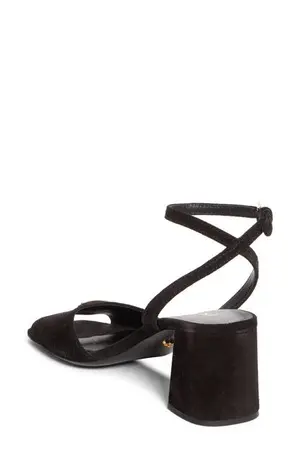 Prada Block Heel Ankle Strap Sandal - Black