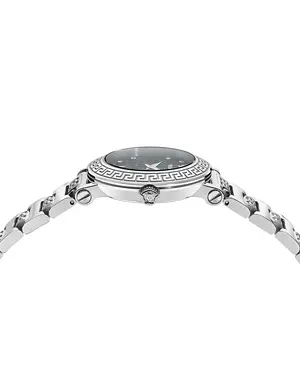 Versace Greca Sphere Bracelet Watch, 30mm - Black/silver