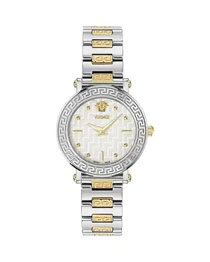 Versace Greca Sphere Bracelet Watch, 30mm - White/two Tone