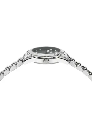 Versace Greca Time Bracelet Watch, 30mm - Black/silver