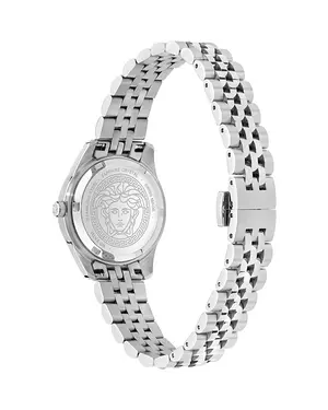 Versace Greca Time Bracelet Watch, 30mm - Black/silver