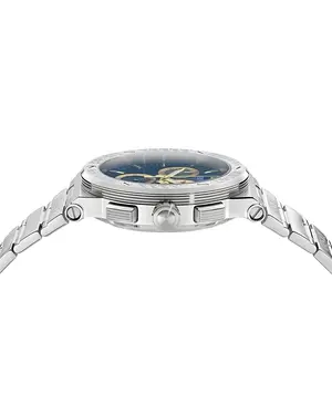 Versace Greca Logo Bracelet Watch, 40mm - Blue/silver