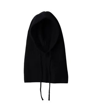Prada Wool And Cashmere Knit Hood - Black