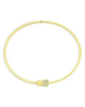 Luis Morais 14k Yellow Diamond Pave Bangle Bracelet - Gold