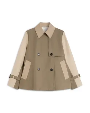 Max Mara Wkdbiglia Double Breasted Trench Coat - Mud