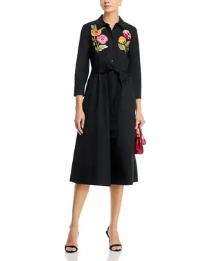 Carolina Herrera Embroidered Shirtdress