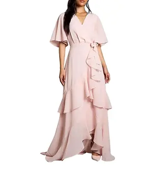 Coast Angel Sleeve Maxi Dress - Blush
