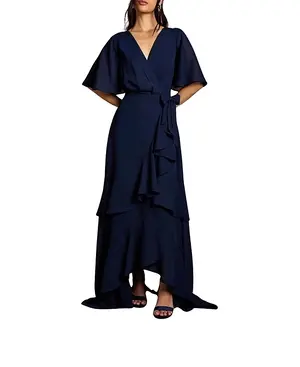 Coast Angel Sleeve Maxi Dress - Navy