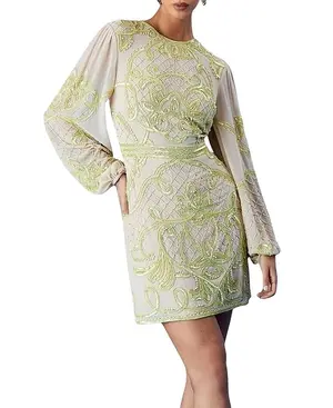 Coast Muse Chiffon Embellished Mini Dress