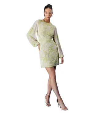 Coast Muse Chiffon Embellished Mini Dress