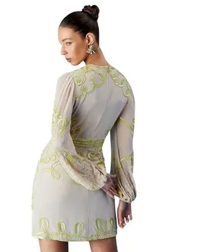 Coast Muse Chiffon Embellished Mini Dress